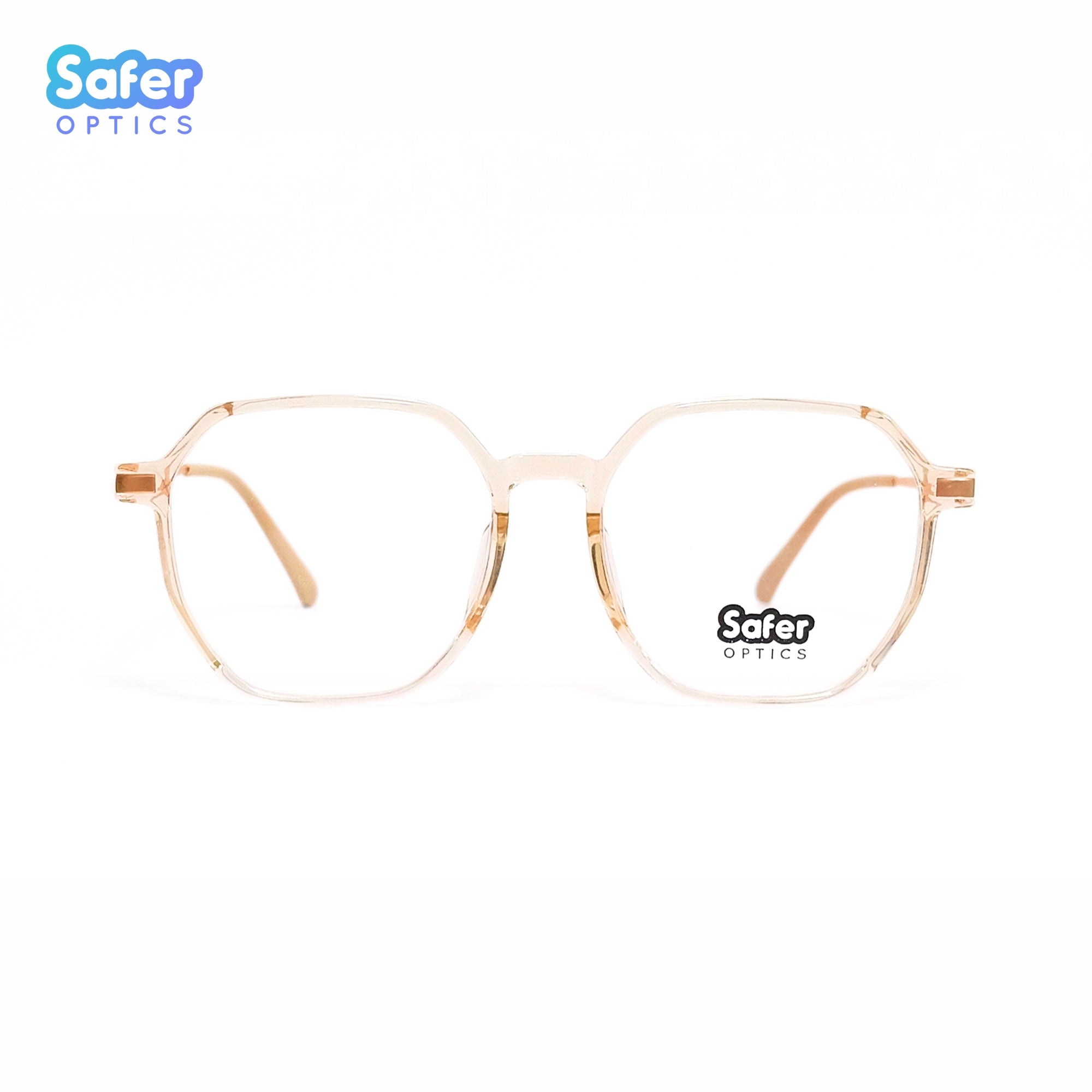Emphasis - Transparent Beige Rose Gold Korean Fashion Glasses – SaferOptics